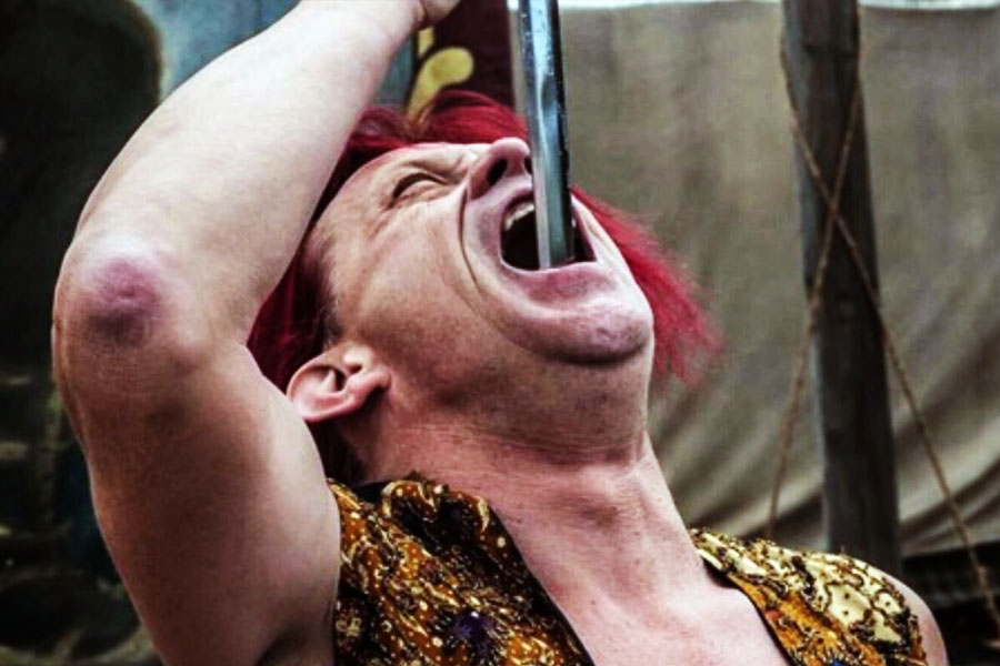 Sword Swallower Legendary Sword Swallower Slashes Abdomen Pierces
