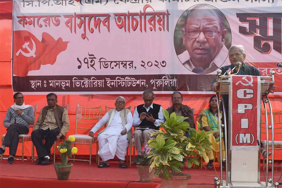 Sitaram Yechury at Basudeb Acharia's Memorial | Sitaram Yechury ...