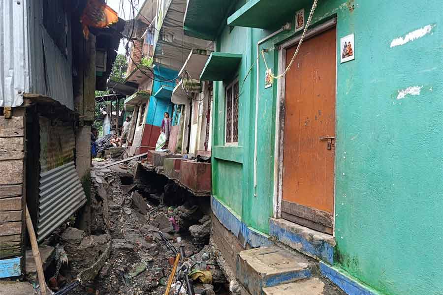 Water Logging | Several building of Kalchini may collapse as the soil ...