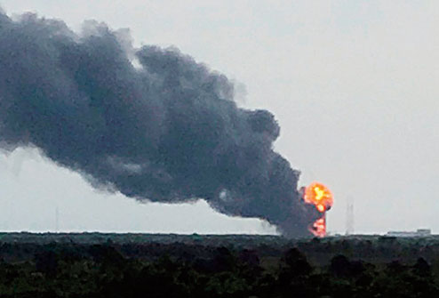 Rocket explodes at launch pad - Telegraph India