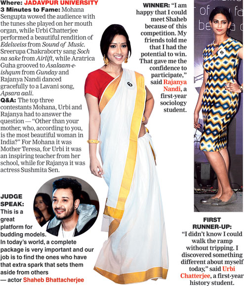 3 girls from 3 colleges make it to the diva hunt semis - Telegraph India