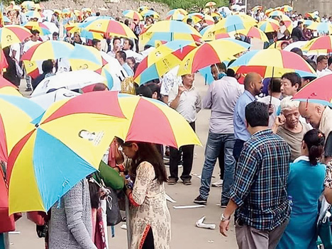 'Umbrella' rally by SDF - Telegraph India