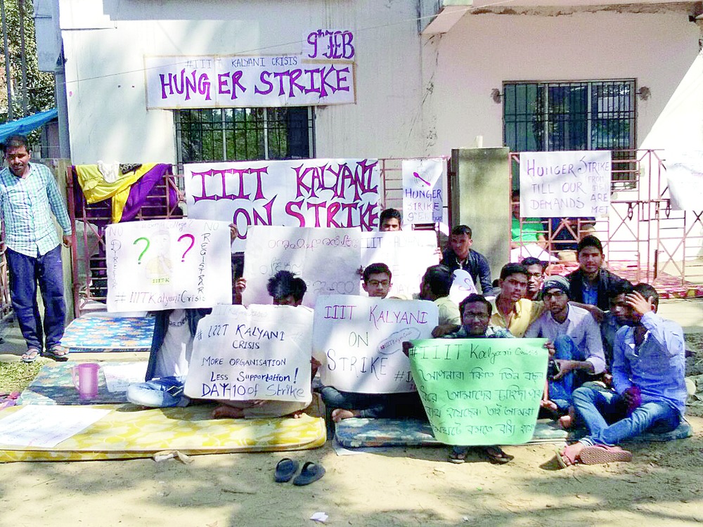 Hunger strike at Nadia IIIT - Telegraph India