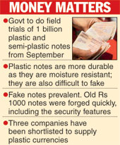 Plastic push for Rs 10 notes - Telegraph India