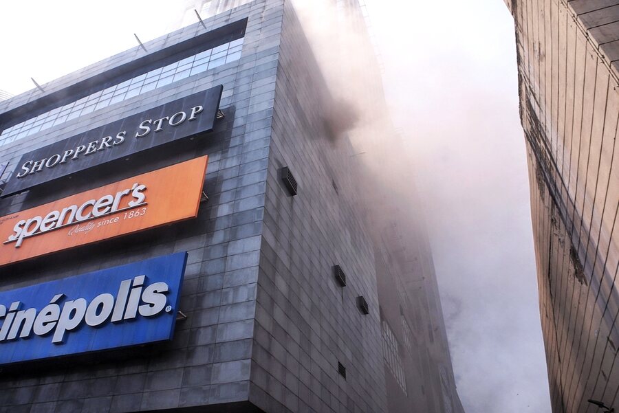 Fire accident | In pictures: Fire breaks out at Acropolis Mall in Kasba ...
