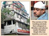 Cornice collapse injures four - Telegraph India