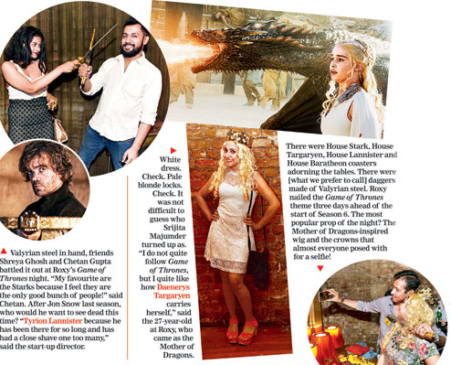 Valar Morghulis! A GoT-themed Friday night at roxy - Telegraph India