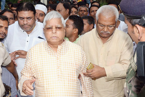 Lalu on surrender: I get stronger in jail - Telegraph India