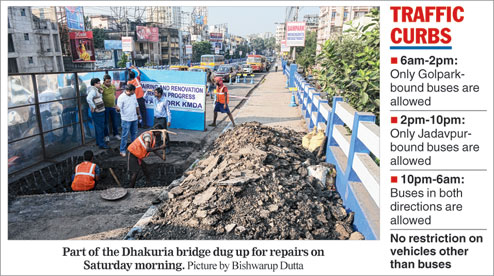 Joint replacement in Dhakuria bridge repairs - Telegraph India