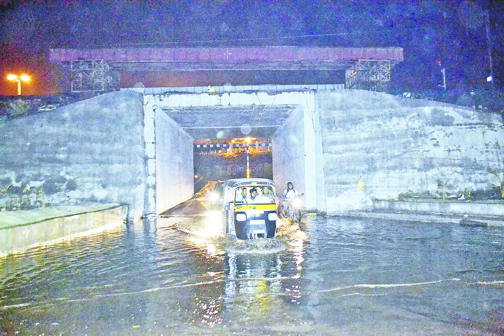 New underpass under water - Telegraph India