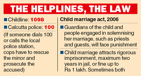 Child bride saved after SOS - Telegraph India