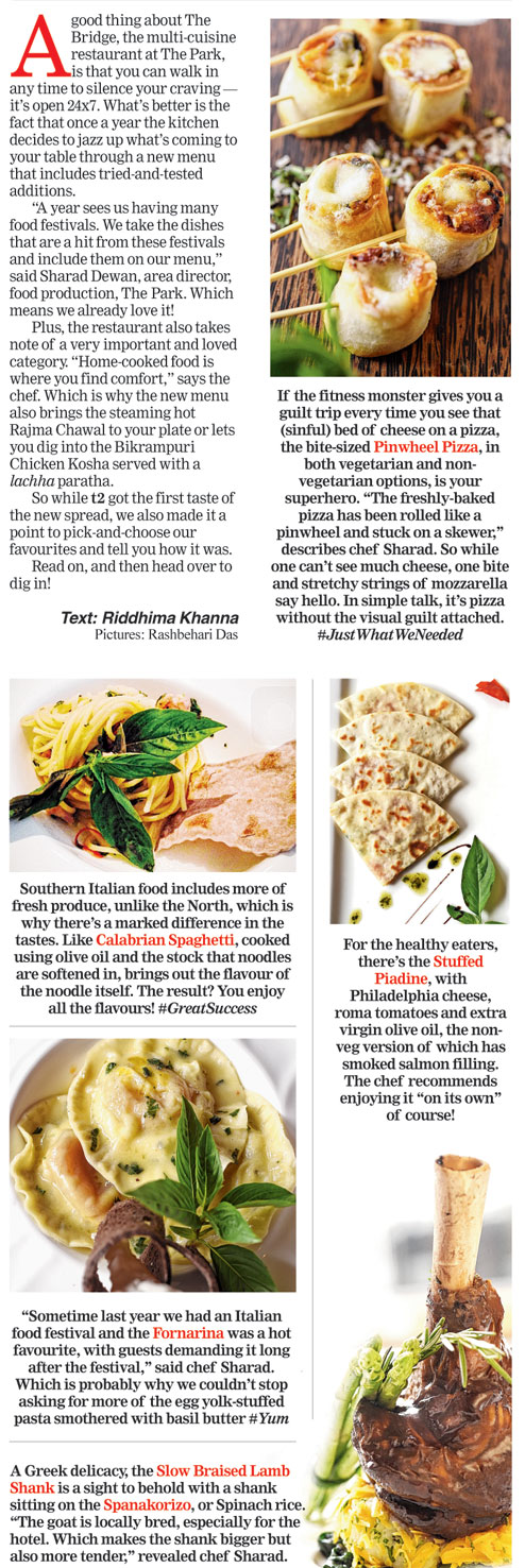 A new menu @ The bridge - Telegraph India