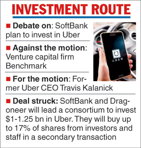 SoftBank set for Uber ride - Telegraph India
