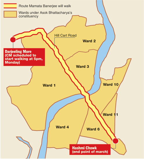 Mamata march on Asok turf - Telegraph India
