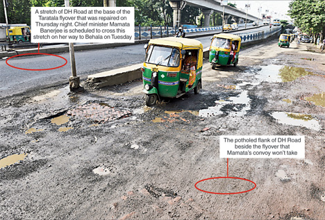 Blessed is the broken road CM takes - Telegraph India